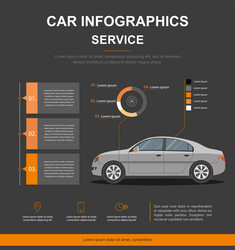 Car service repair infographics Royalty Free Vector Image