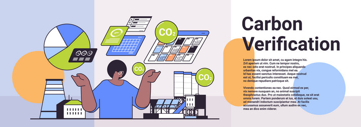 Businessman making carbon credit report Royalty Free Vector