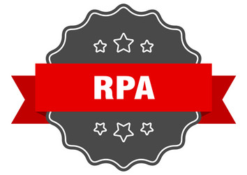 Rpa stamp label round grunge sign Royalty Free Vector Image