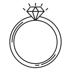 Diamond Ring Outline Drawing Vector Images (over 710)