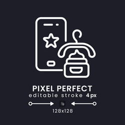 Beauty and fashion app linear desktop icon Vector Image