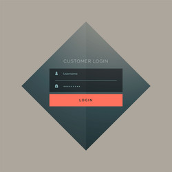 White light ui design for login form Royalty Free Vector
