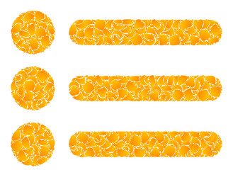 Gold list items mosaic icon Royalty Free Vector Image