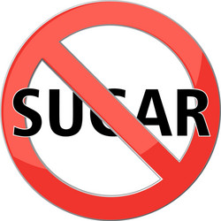 No sugar sign Royalty Free Vector Image - VectorStock
