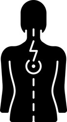 Spinal injury icon isolated Royalty Free Vector Image
