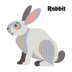 Cute rabbit cartoon standing on white background Vector Image