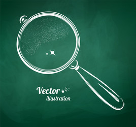 Magnifying glass outline icon Royalty Free Vector Image