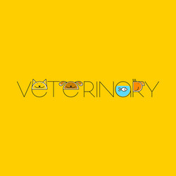 Veterinary design template Royalty Free Vector Image