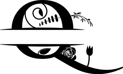 Decorative monogram split letter graphic design Vector Image