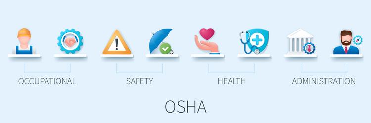 Osha - occupational safety and health Royalty Free Vector