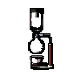 Machine tamper coffee game pixel art Royalty Free Vector