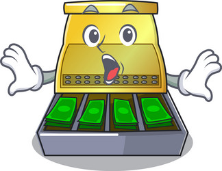 With heart cash register lcd display cartoon Vector Image