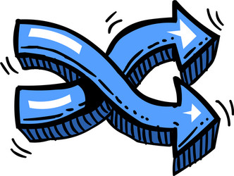 Cartoon image of repeat icon Royalty Free Vector Image