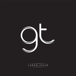 Tg initial letter split lowercase modern monogram Vector Image
