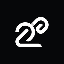 Number six or 6 colorful logo design Royalty Free Vector