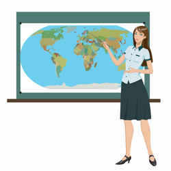 Teacher of geography Royalty Free Vector Image