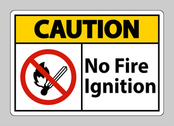 Caution no lighter symbol sign isolate on white Vector Image