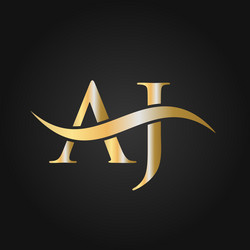 Initial monogram letter aj logo design aj Vector Image