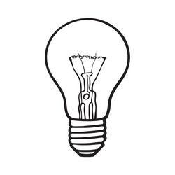 Shining light bulb Royalty Free Vector Image - VectorStock