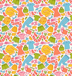 Clothes seamless pattern Royalty Free Vector Image