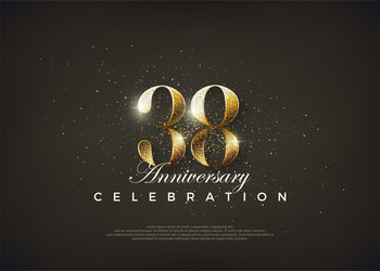 Cartoons number 38th to celebrate birthday modern Vector Image