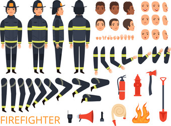 Firefighter cartoon Royalty Free Vector Image - VectorStock