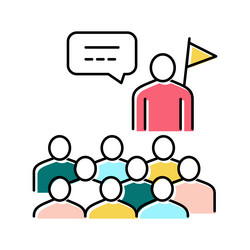 Guid and visitor group isometric icon Royalty Free Vector