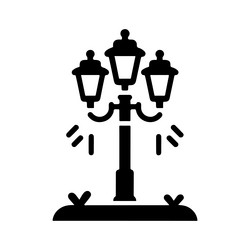 Unique lamp post silhouette for logos flyers Vector Image
