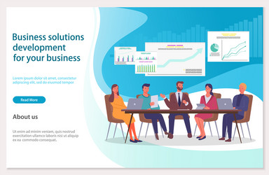 Business solutions development for company webpage