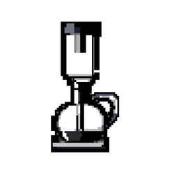 Machine tamper coffee game pixel art Royalty Free Vector
