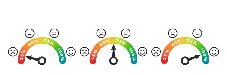 Emoticon Scale Mood Satisfaction Indicator Vector Image