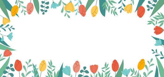 Spring floral rectangular background Royalty Free Vector