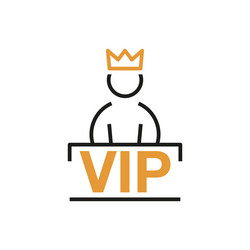 Vip user customer icon person profile Royalty Free Vector