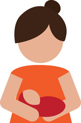 Woman carrying baby icon Royalty Free Vector Image