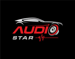 Car Audio Installation Logo Royalty Free Vector Image