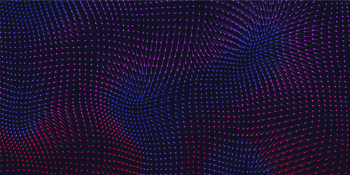 Monochrome field visualization of forces Vector Image