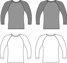 Raglan T-Shirt Template Royalty Free Vector Image