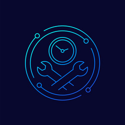 Maintenance time icon on white Royalty Free Vector Image