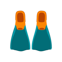 Line flippers cartoon Royalty Free Vector Image