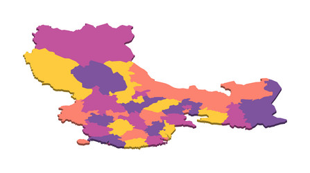 China political map of administrative divisions Vector Image