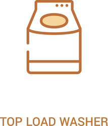 Top load washer icon in different style two Vector Image