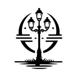 Unique lamp post silhouette for logos flyers Vector Image