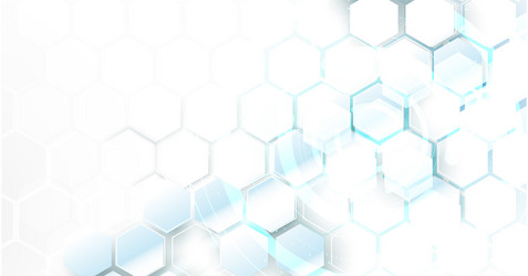Abstract white and blue hexagon background Vector Image