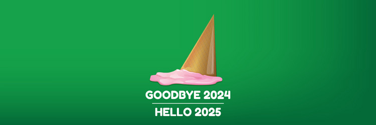 Goodbye 2024 hello 2025 year concept Royalty Free Vector