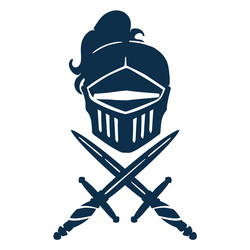 Armor helmet profile cut out Royalty Free Vector Image