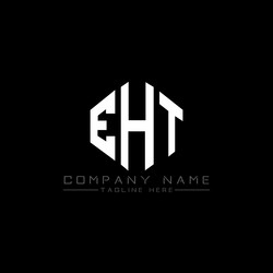 Eht letter logo design in six style polygon Vector Image