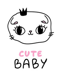 Cute Cat Girl with Meow Text Vector Images (over 190)