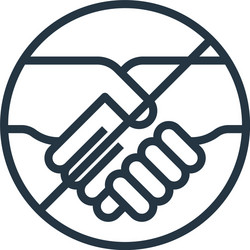No handshake icon handshake editable stroke Vector Image