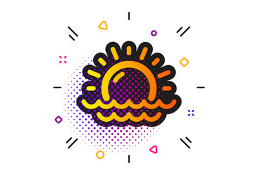 Sunny weather forecast icon sun sign Royalty Free Vector