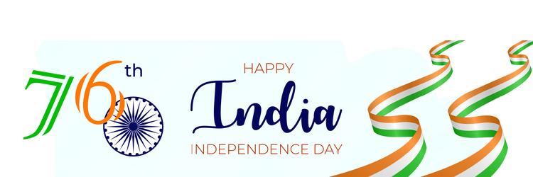 76th independence day of india Royalty Free Vector Image